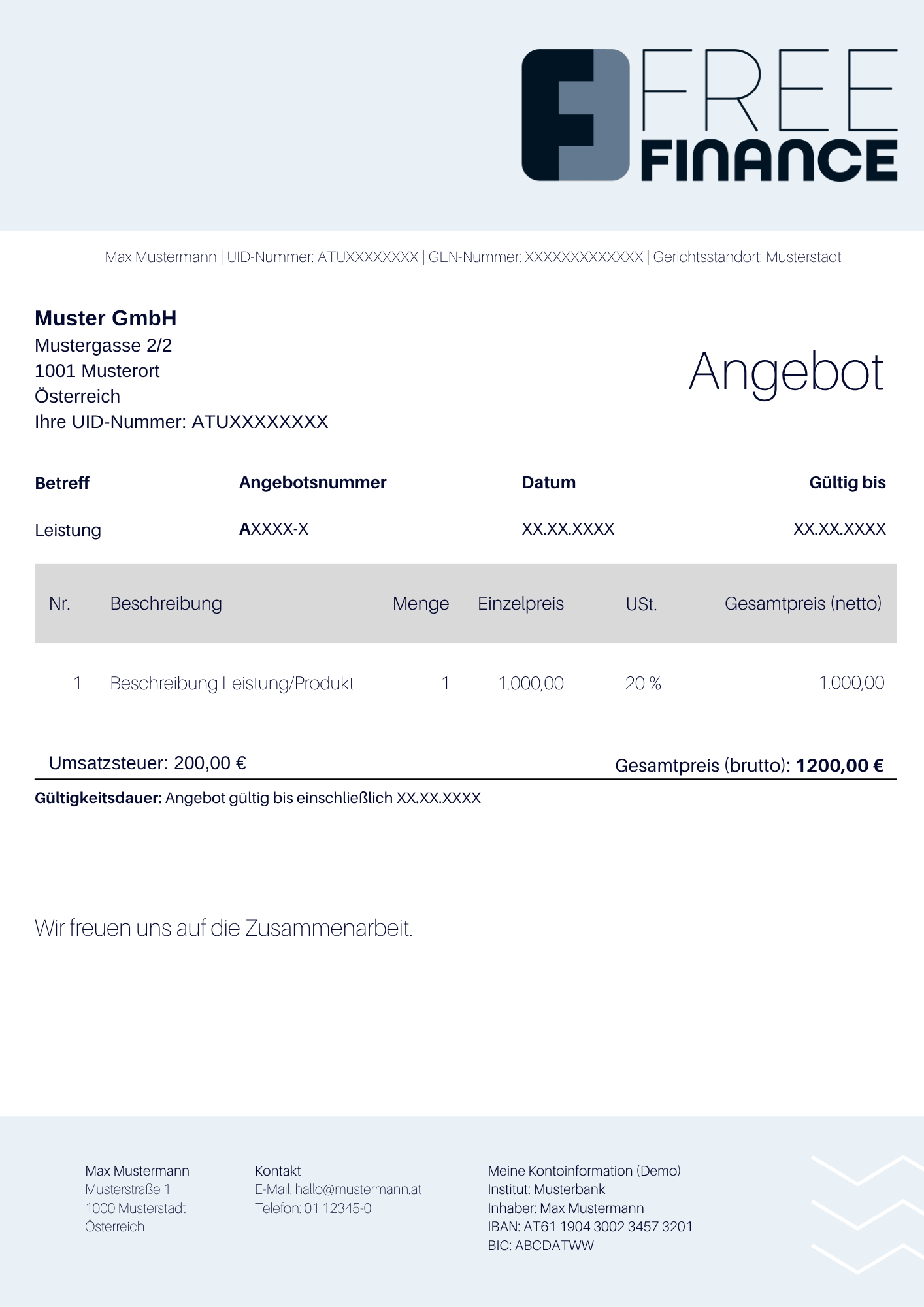 Angebot schreiben 2025: mit kostenloser Vorlage – FreeFinance